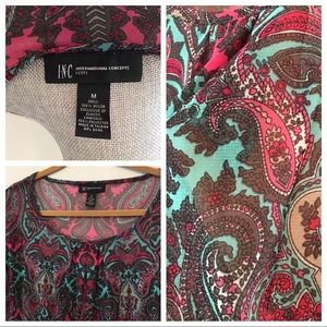 INC International Concepts | Tops | Inc Floral Paisley Sheer Top | Poshmark